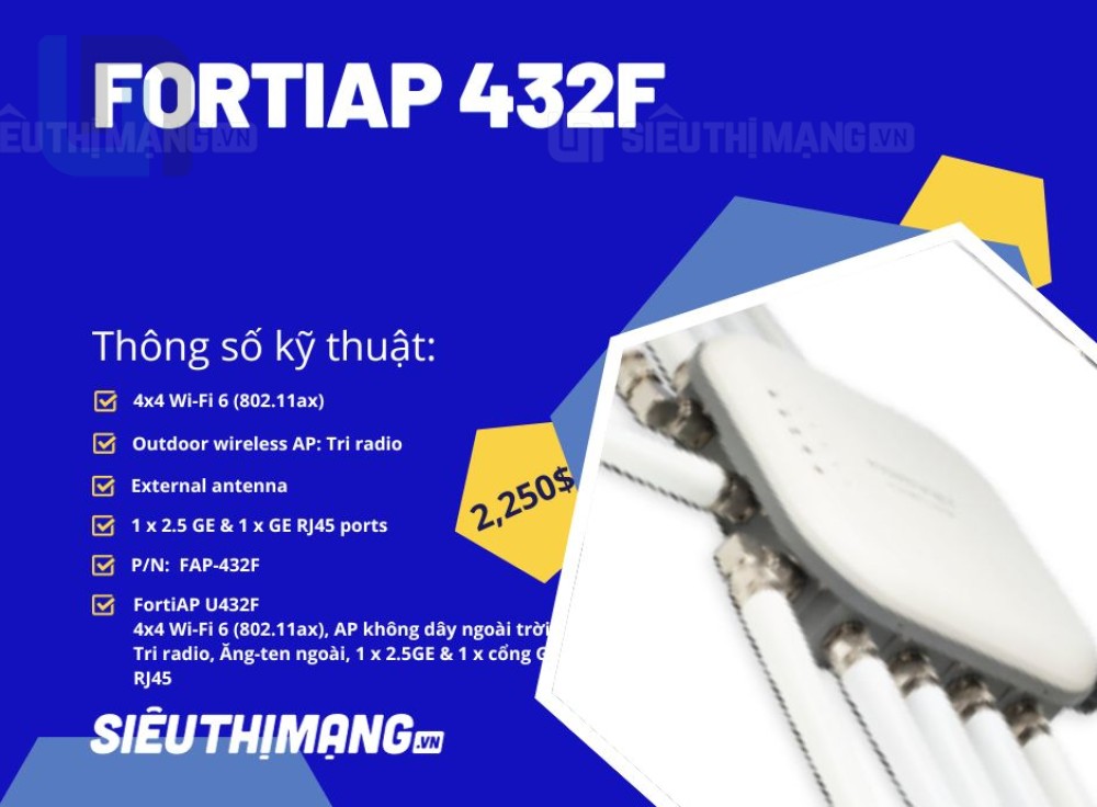 Fortinet FortiAP 432F Access Point Wireless FAP-432F 【Chính hãng】